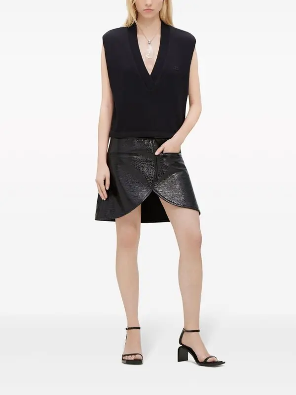 COURREGES Logo-appliqué Vest - Black