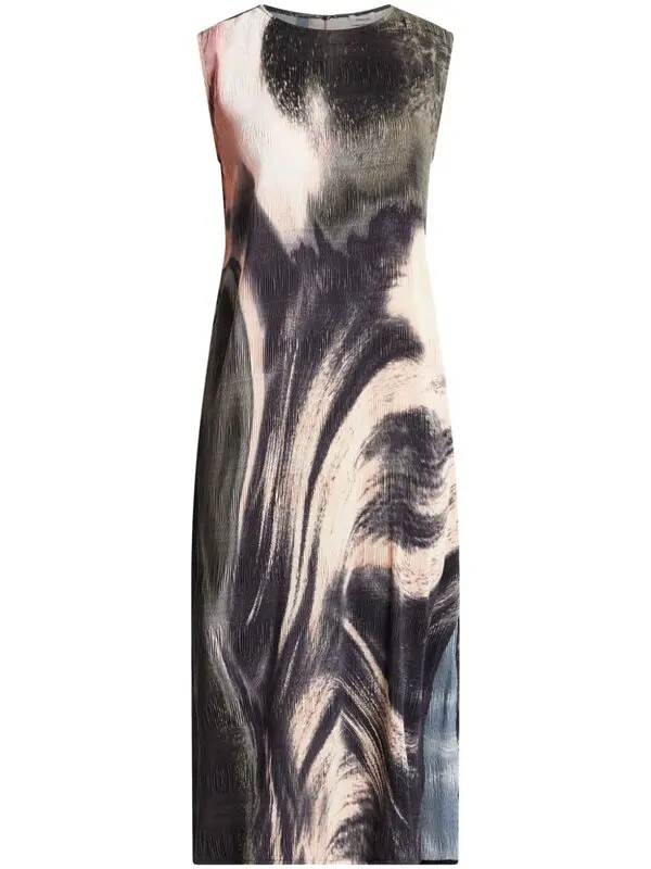 Simkhai Evana Watercolour-effect Midi Dress
