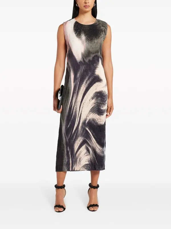 Simkhai Evana Watercolour-effect Midi Dress
