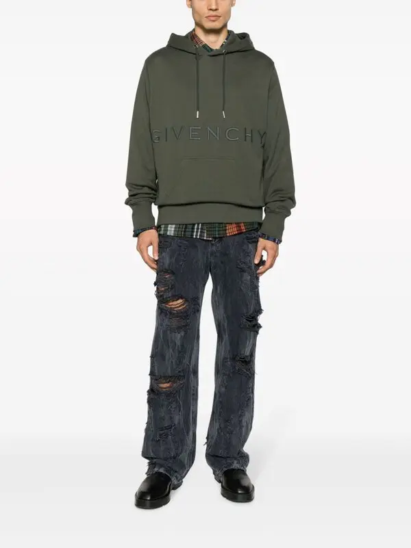 Givenchy 4g-embroidered Cotton Hoodie