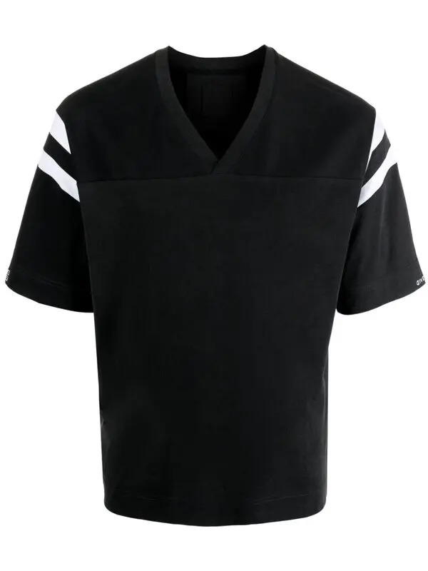 Givenchy Panelled V-neck Cotton T-shirt