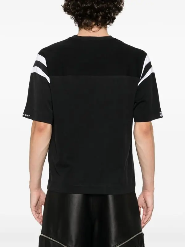 Givenchy Panelled V-neck Cotton T-shirt