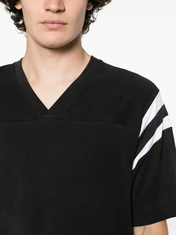 Givenchy Panelled V-neck Cotton T-shirt