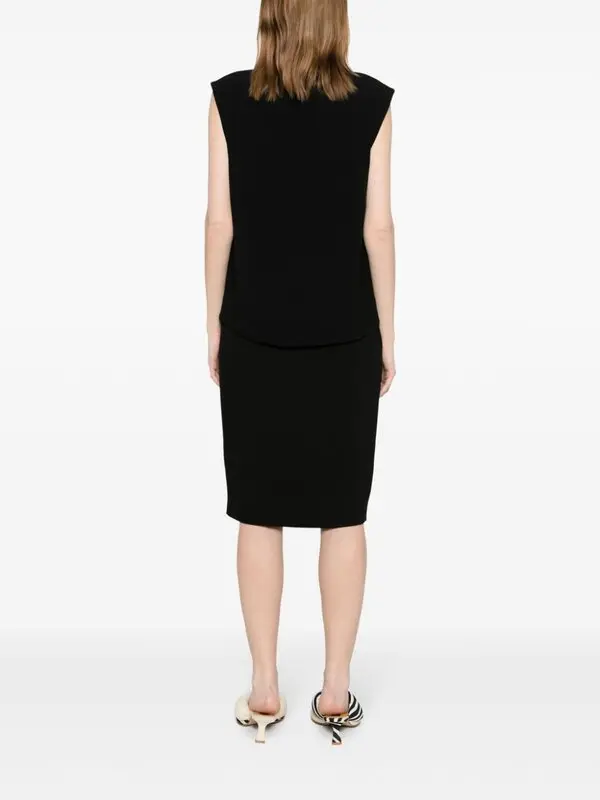 STYLAND Sleeveless Crepe Blouse