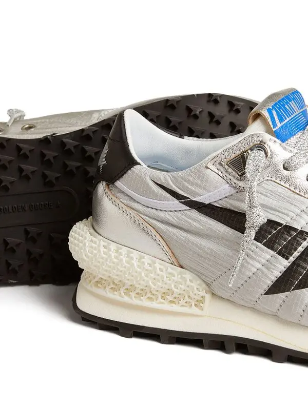 GOLDEN GOOSE Marathon Ripstop Sneakers - Silver