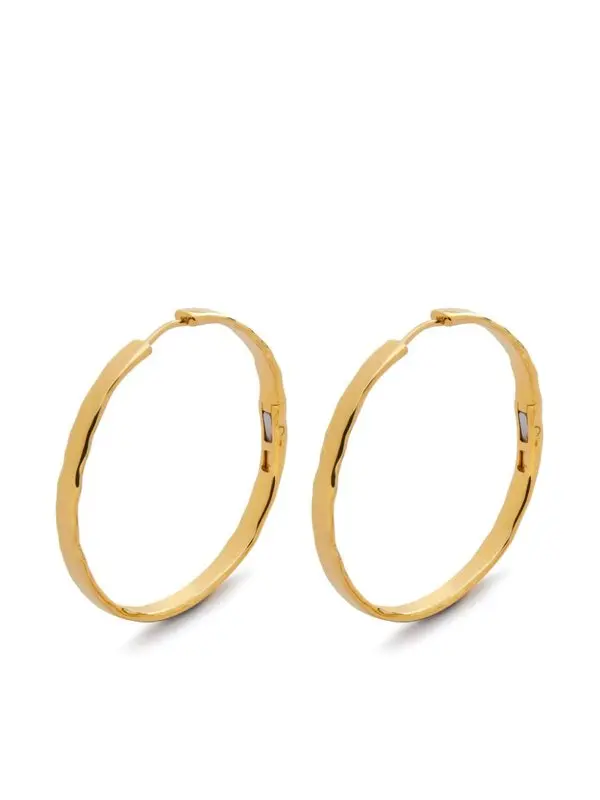 Monica Vinader Large Siren Muse Wave Hoop Earrings - Gold
