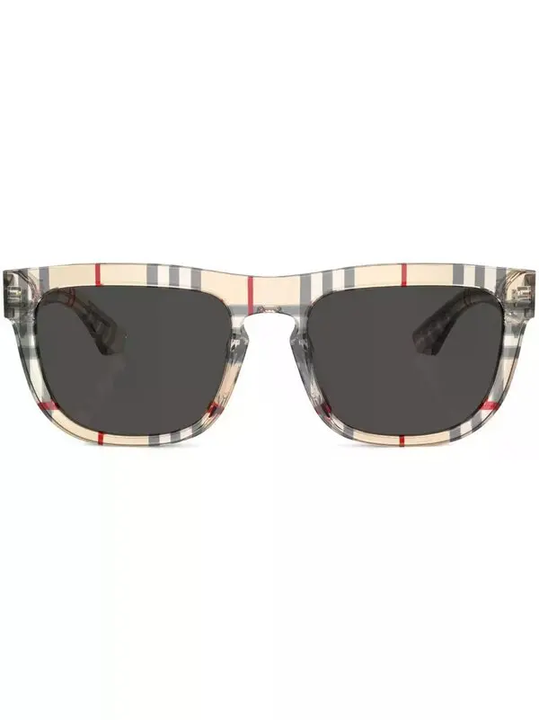 Burberry Vintage Check Square-frame Sunglasses - Brown