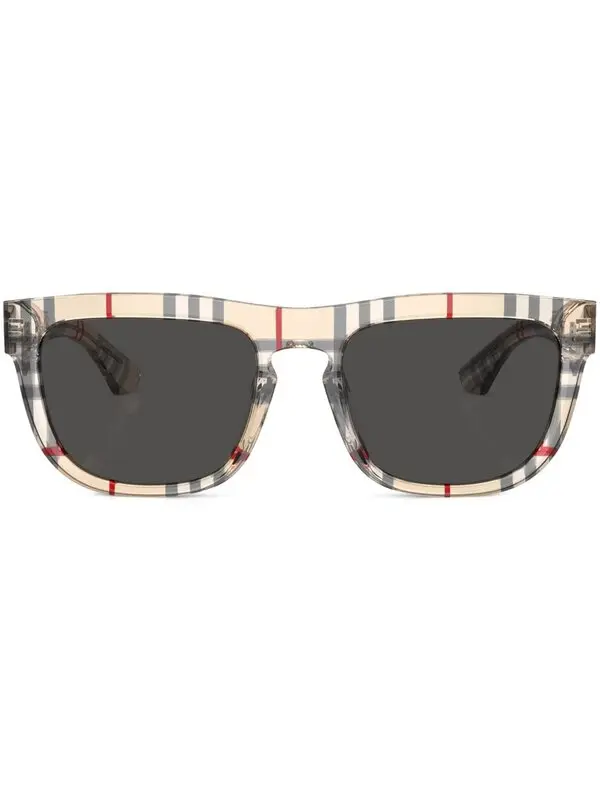 Burberry Vintage Check Square-frame Sunglasses - Neutrals