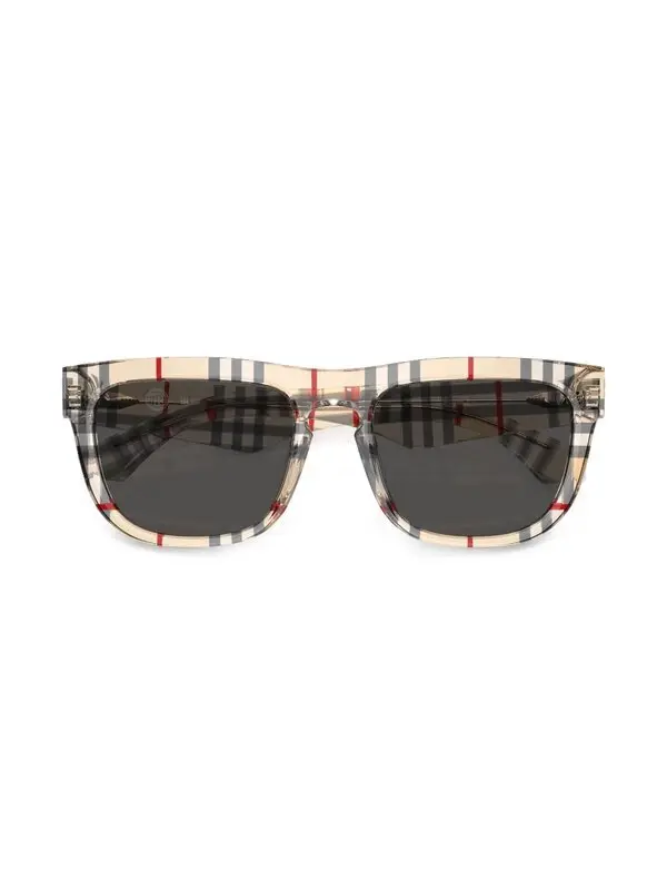 Burberry Vintage Check Square-frame Sunglasses - Neutrals