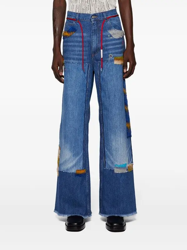 Marni Logo-patch Cotton Jeans