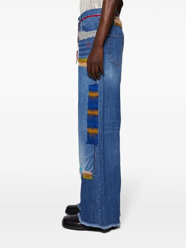 Marni Logo-patch Cotton Jeans