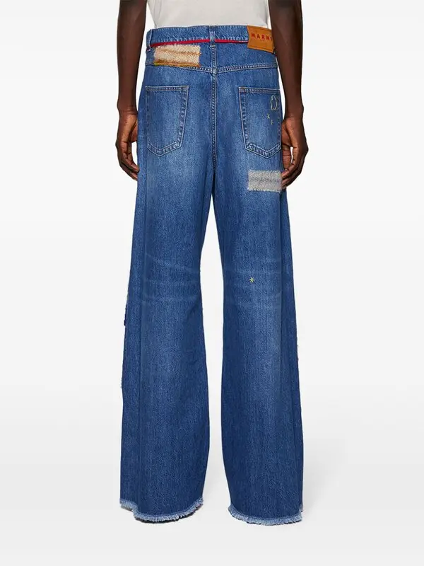 Marni Logo-patch Cotton Jeans