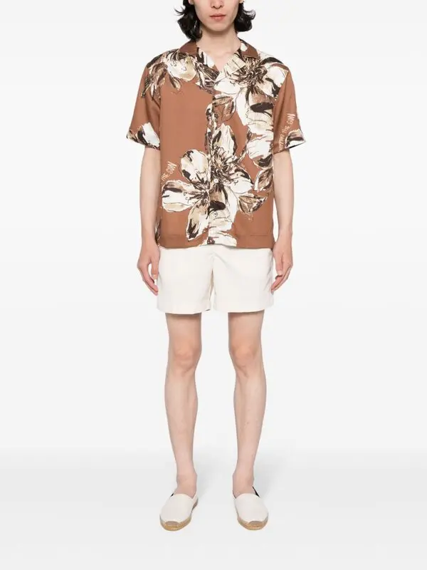 CHE Elasticated-waist Swim Shorts - Neutrals