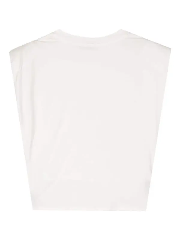 Simkhai Estelle Draped Crop Top - White