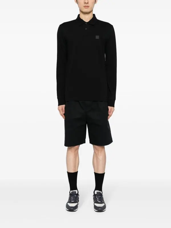 BOSS Logo-appliqué Long-sleeved Polo Shirt