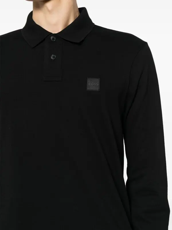 BOSS Logo-appliqué Long-sleeved Polo Shirt