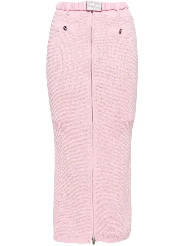 Alessandra Rich Sequined Midi Pencil Skirt