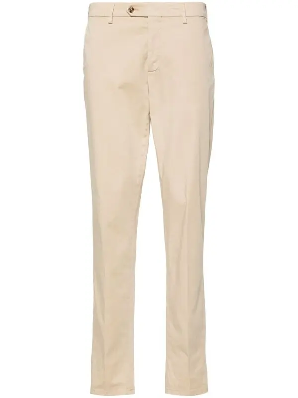 LARDINI Paris Slim-leg Chino Trousers - Neutrals