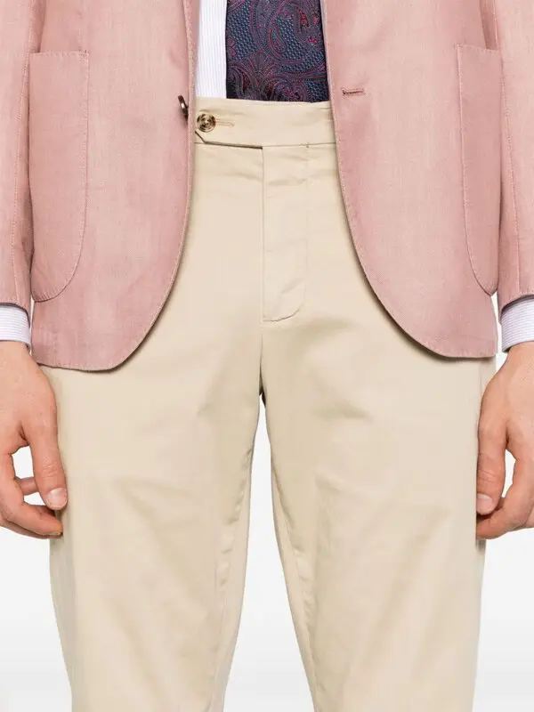 LARDINI Paris Slim-leg Chino Trousers - Neutrals