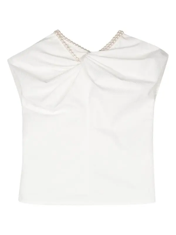 Junya Watanabe Bow-detail Sleeveless Top - White