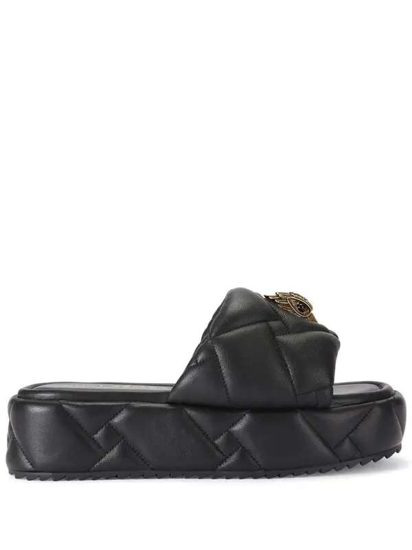 Kurt Geiger Kensington Puff Leather Flatform Sandals