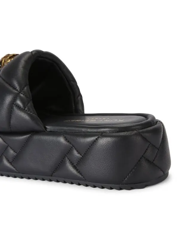 Kurt Geiger Kensington Puff Leather Flatform Sandals