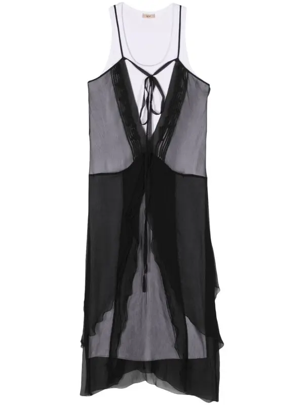N°21 Layered Silk Midi Dress