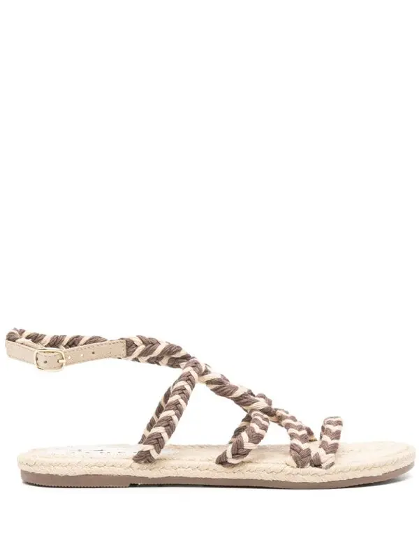 Manebí Braided-straps Espadrilles - Brown