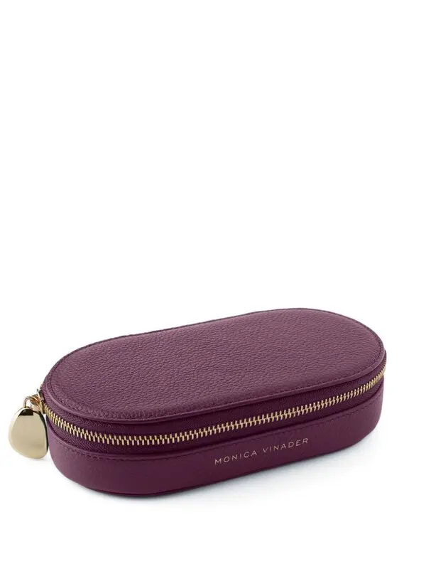 Monica Vinader Logo-stamp Leather Jewellery Box - Purple