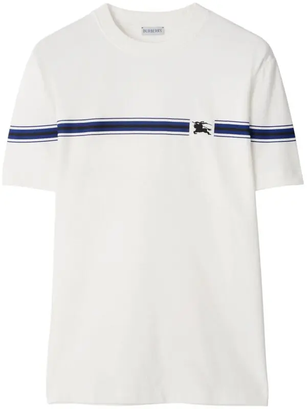 Burberry Striped-detail Cotton T-shirt