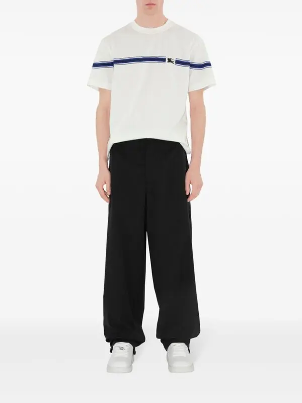 Burberry Striped-detail Cotton T-shirt