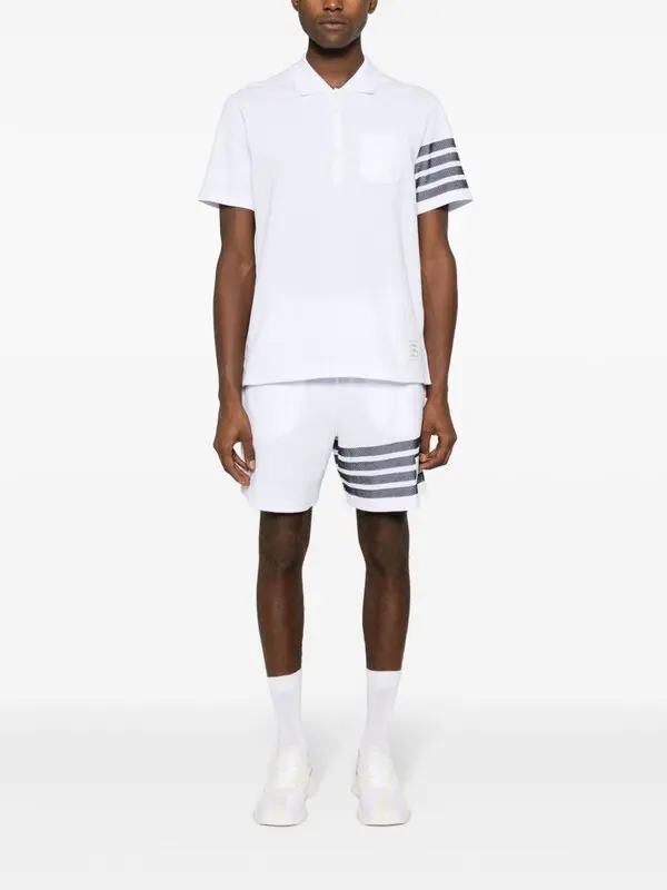 Thom Browne 4-bar Cotton Polo Shirt