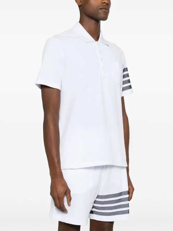 Thom Browne 4-bar Cotton Polo Shirt