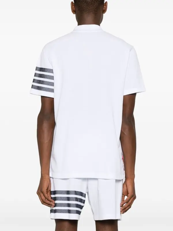 Thom Browne 4-bar Cotton Polo Shirt