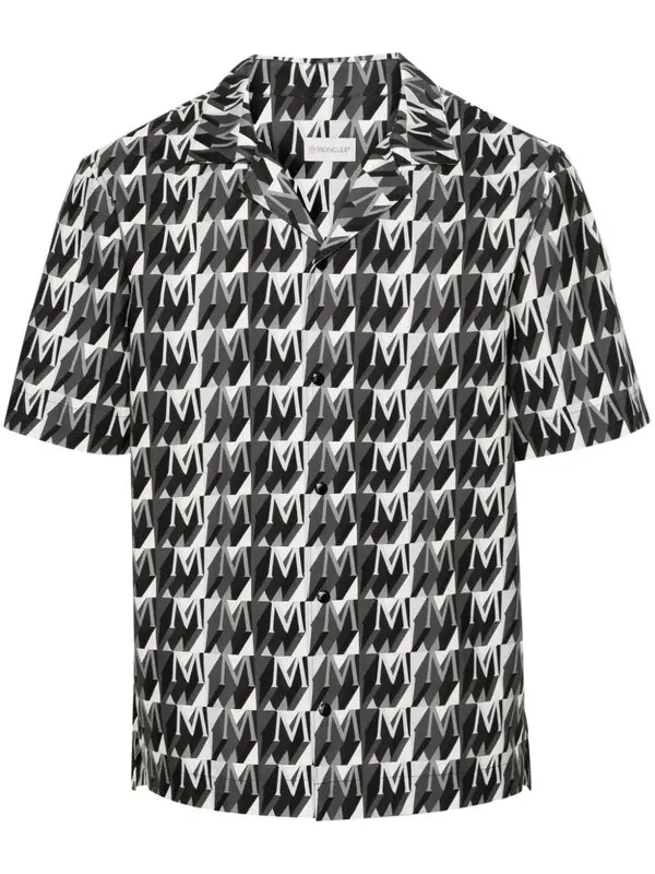 Moncler Monogram-print Cotton Shirt