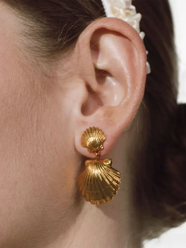 JENNIFER BEHR Caspian Shell Earrings