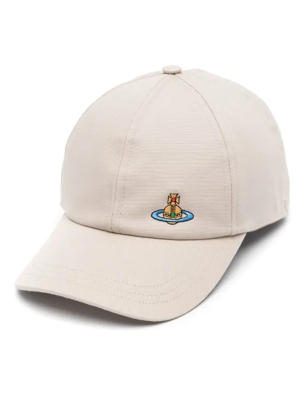 VIVIENNE WESTWOOD Orb-embroidery Baseball Cap - Neutrals