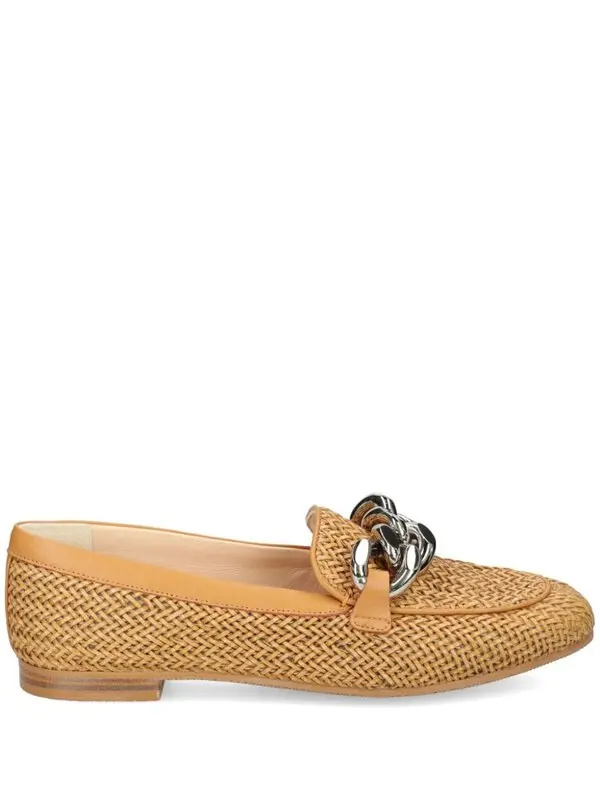 Casadei Hanoi Chain-link Loafers - Neutrals