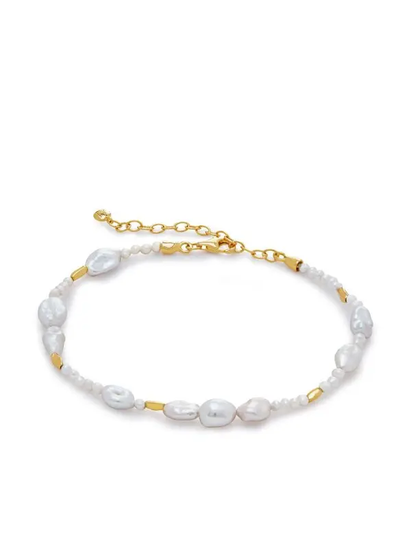 Monica Vinader Scatter Pearl Bracelet - Gold
