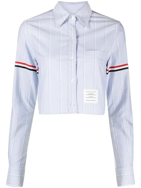 Thom Browne Pinstripe Cotton Shirt - Blue