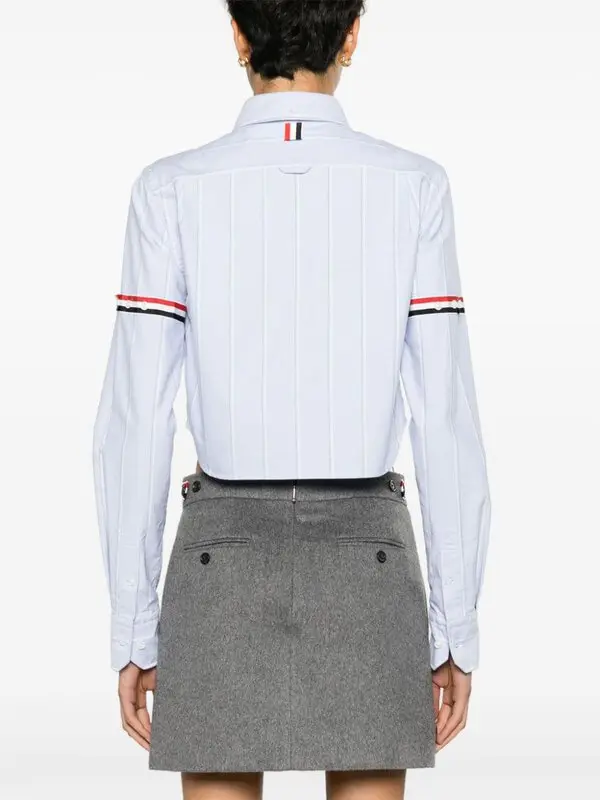 Thom Browne Pinstripe Cotton Shirt - Blue