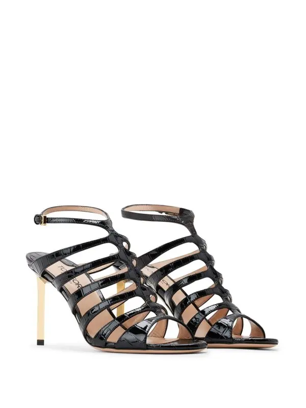 TOM FORD 85mm Crocodile-embossed Leather Sandals