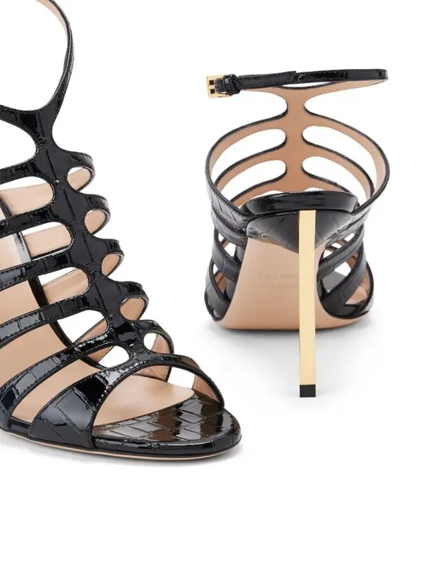 TOM FORD 85mm Crocodile-embossed Leather Sandals