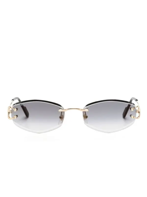 Cartier Oval-frame Sunglasses - Gold