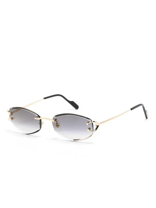 Cartier Oval-frame Sunglasses - Gold