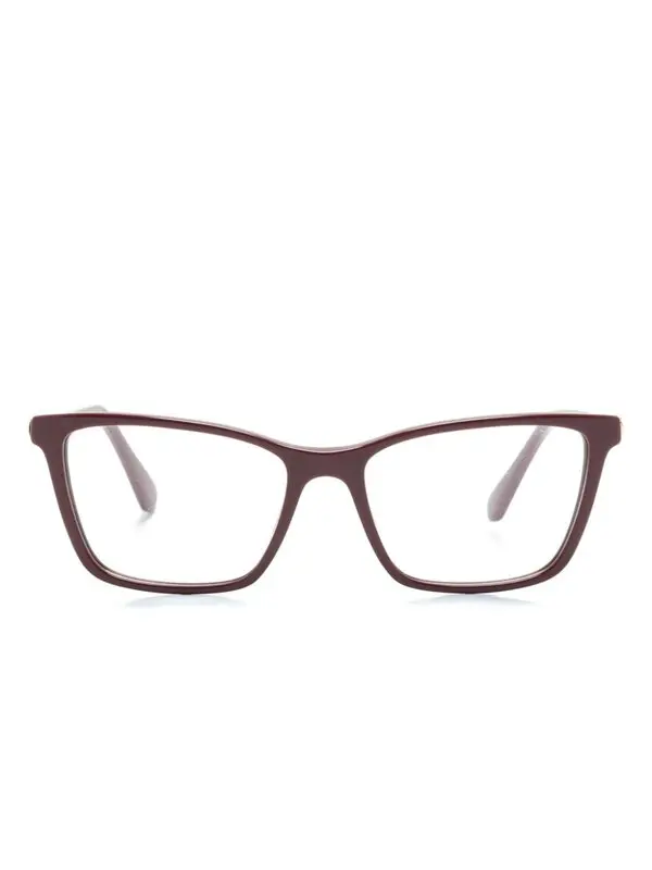 SWAROVSKI Sk2015 Rectangle-frame Glasses - Red
