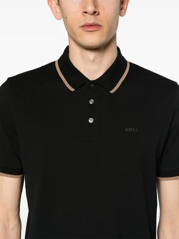 BOSS Logo-embroidered Cotton Polo Shirt