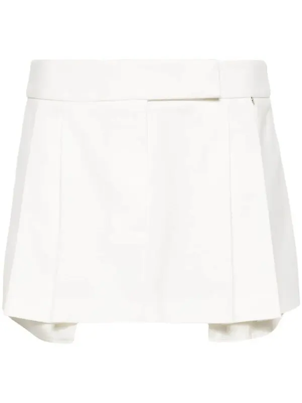 NISSA Low-rise Pleated Miniskirt - White