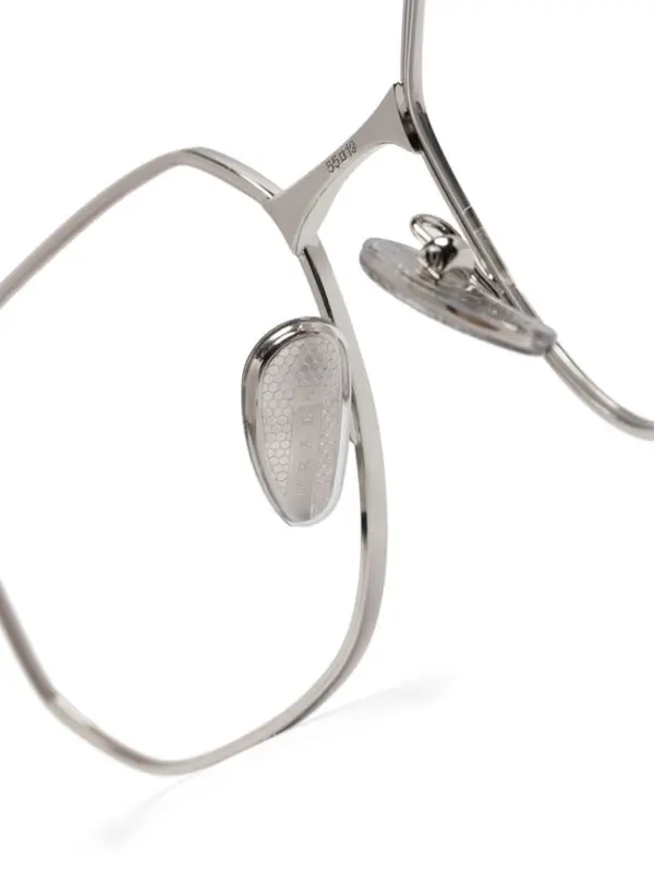 Prada Geometric Frame Eyeglasses - Silver