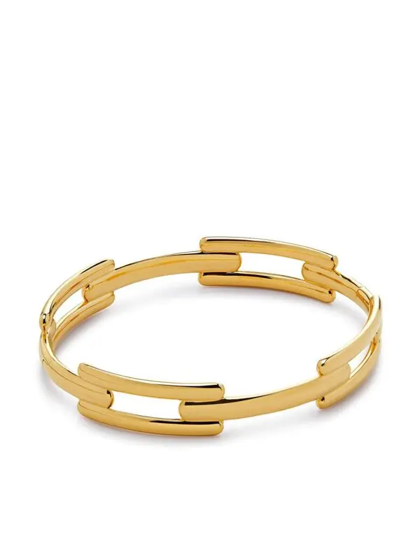 Monica Vinader Signature Link Bangle Bracelet - Gold
